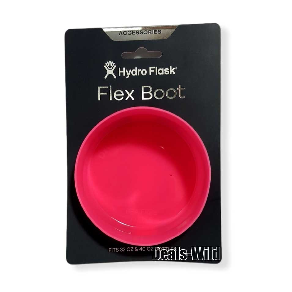 Pink Hydro Flask Water Bottle Boot Sleeve Cover Silicone Flex 32oz or 40oz