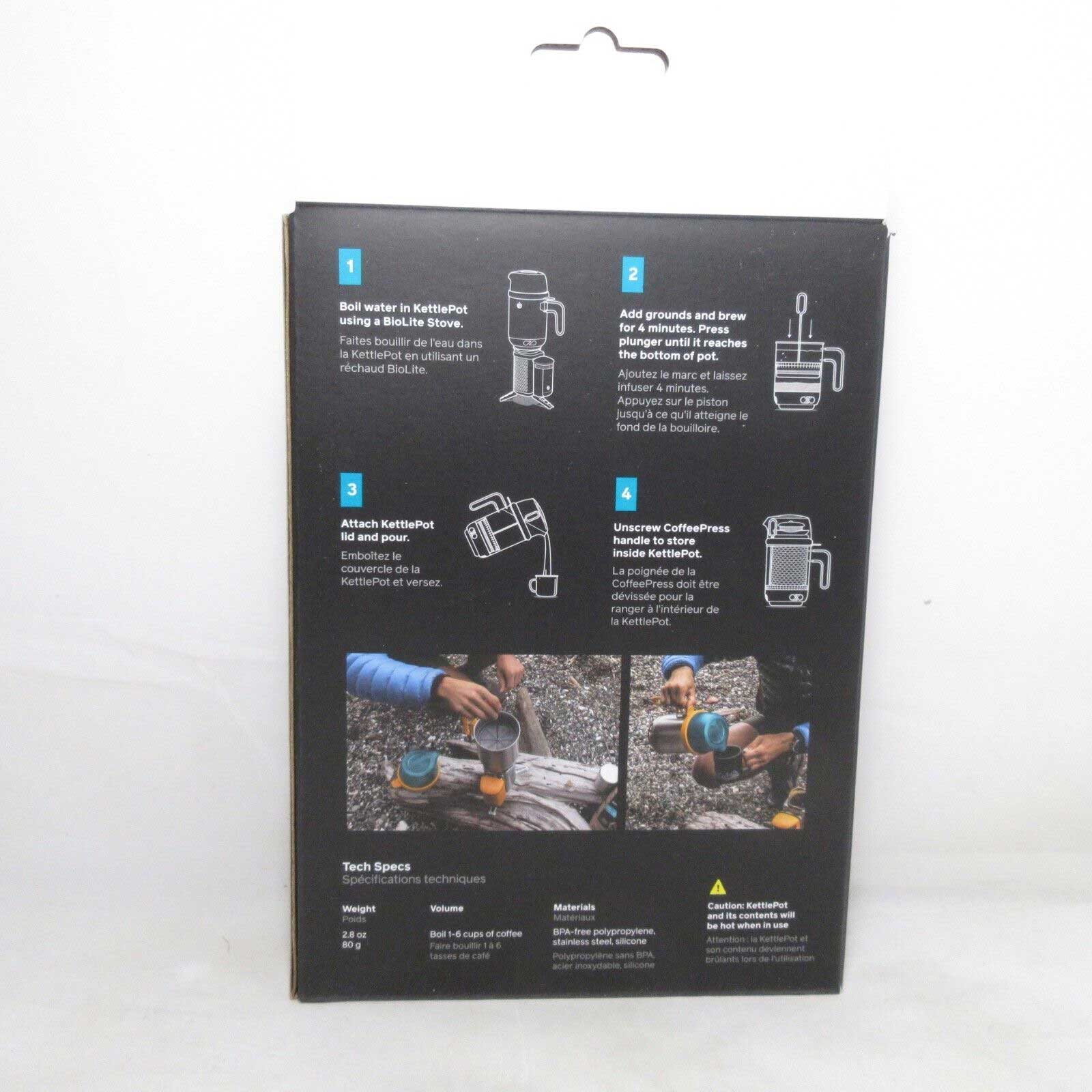 BioLite CoffeePress FILTER INSERT Attachment for KettlePot Travel ...