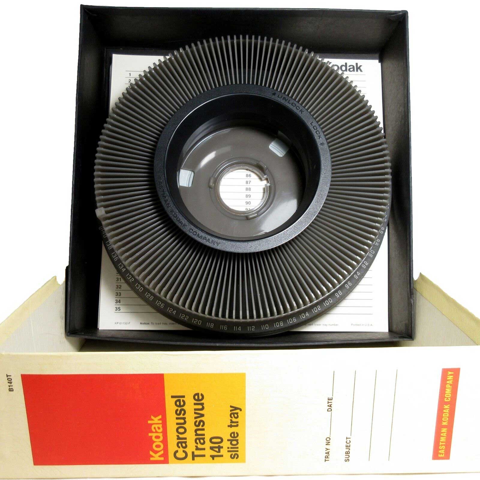 Kodak Carousel Transvue 140 Slide Tray w/ Box B140T