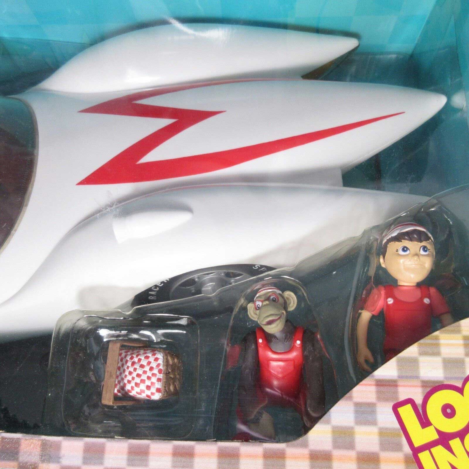 Speed Racer Mach 5 Spridle & Chim Chim Car Play Set 1999 w/ Box