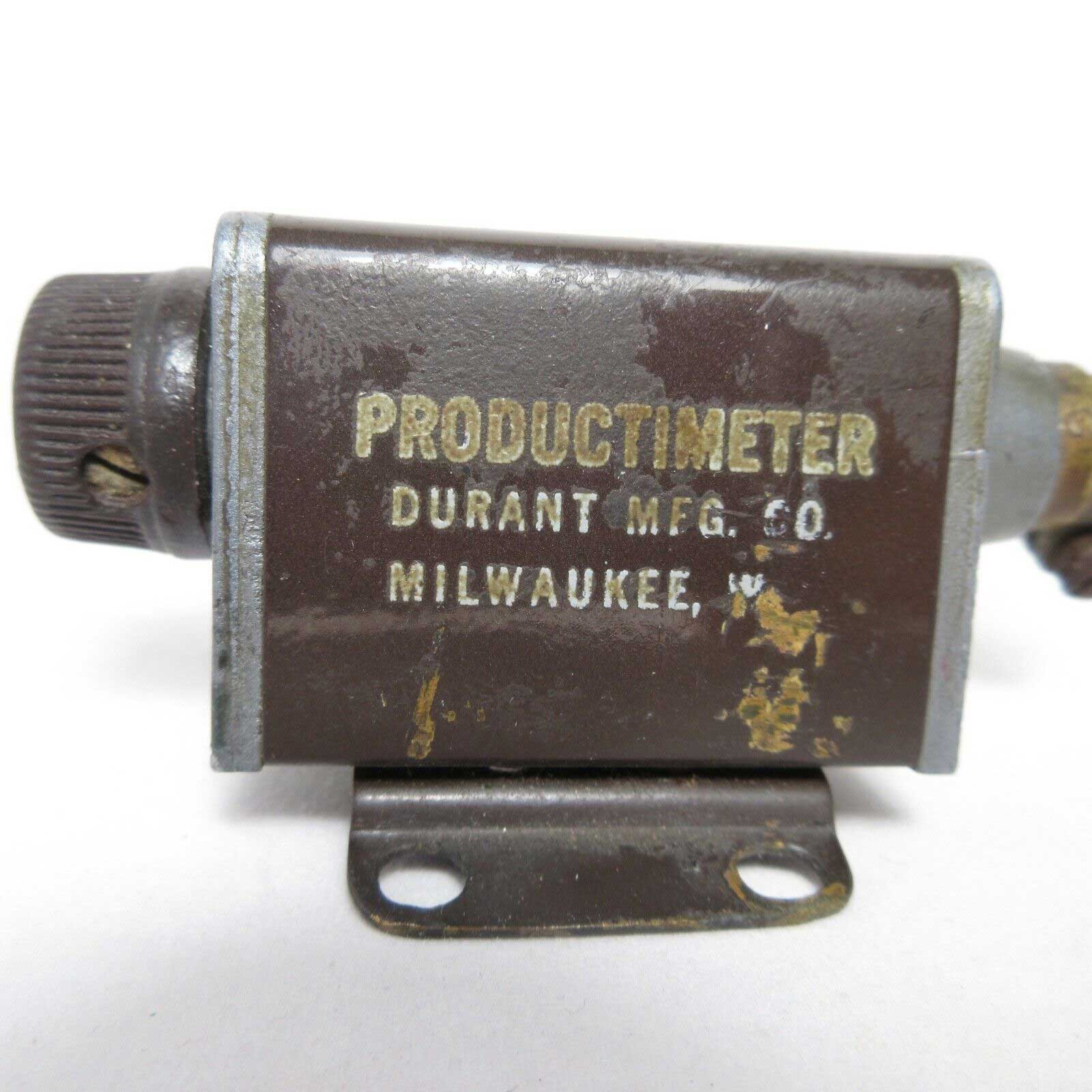 Durant Productimeter Mechanical Counter Durant Mfg. Co., Milwaukee
