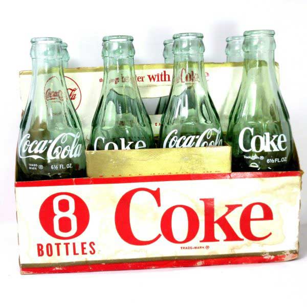 8 Coke Cola Bottles Green Tint Clear Trade Mark 6.5oz Cities Portland ...